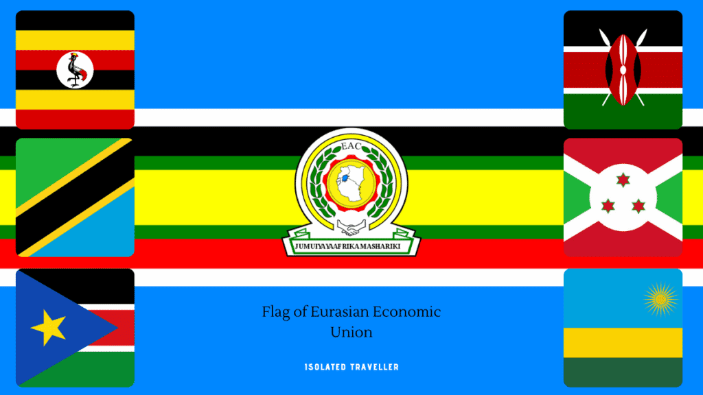 Flag Of East African Community | Isolated Traveller