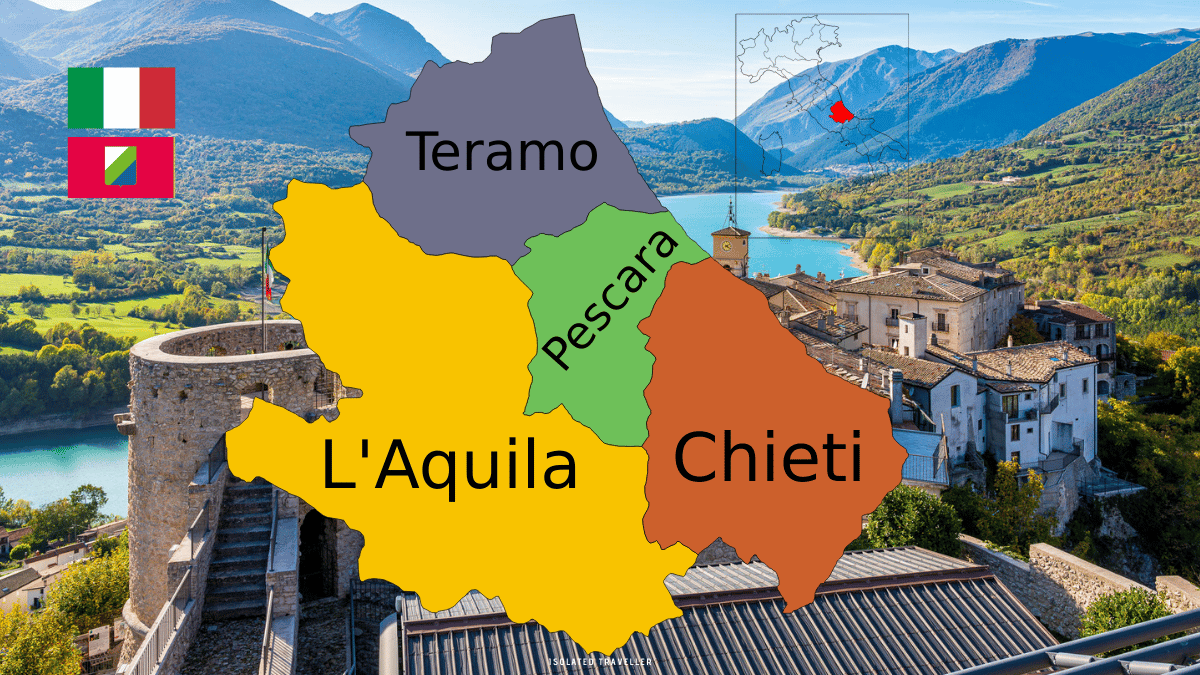 Flag Of Abruzzo | Isolated Traveller